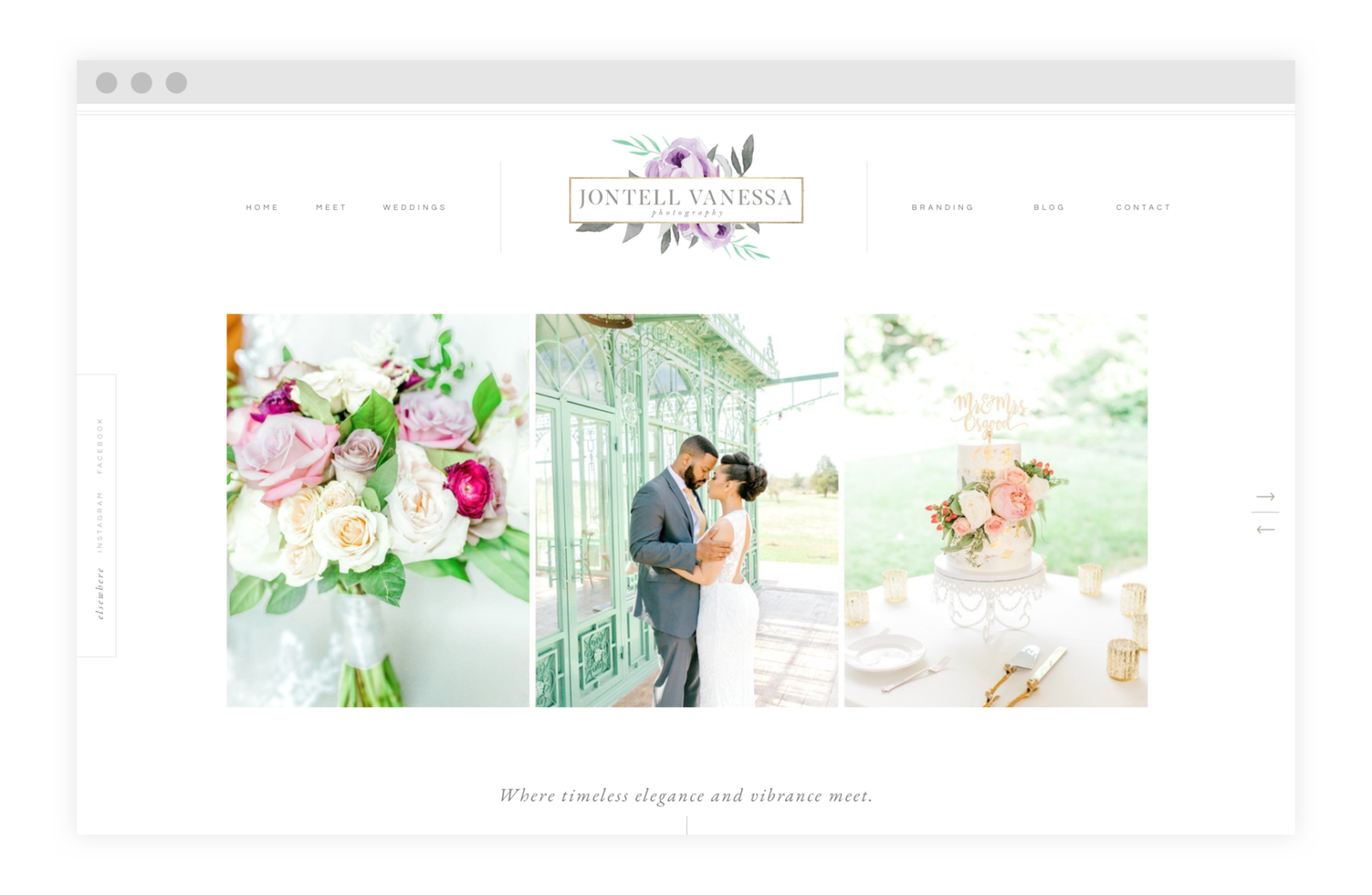 Showit Template Customization | Jontell Vanessa Photography