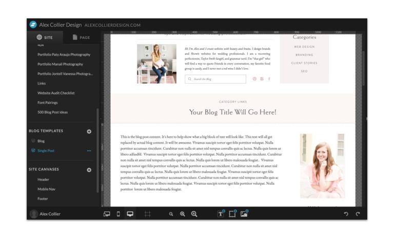 The Complete Guide To Blogging In Showit - alexcollierdesign.com